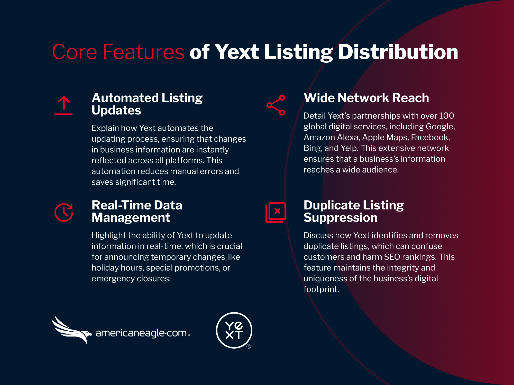 Yext Listing Distribution Features and Benefits - LADG Yext Listing Distribution Features and Benefits - LADG
