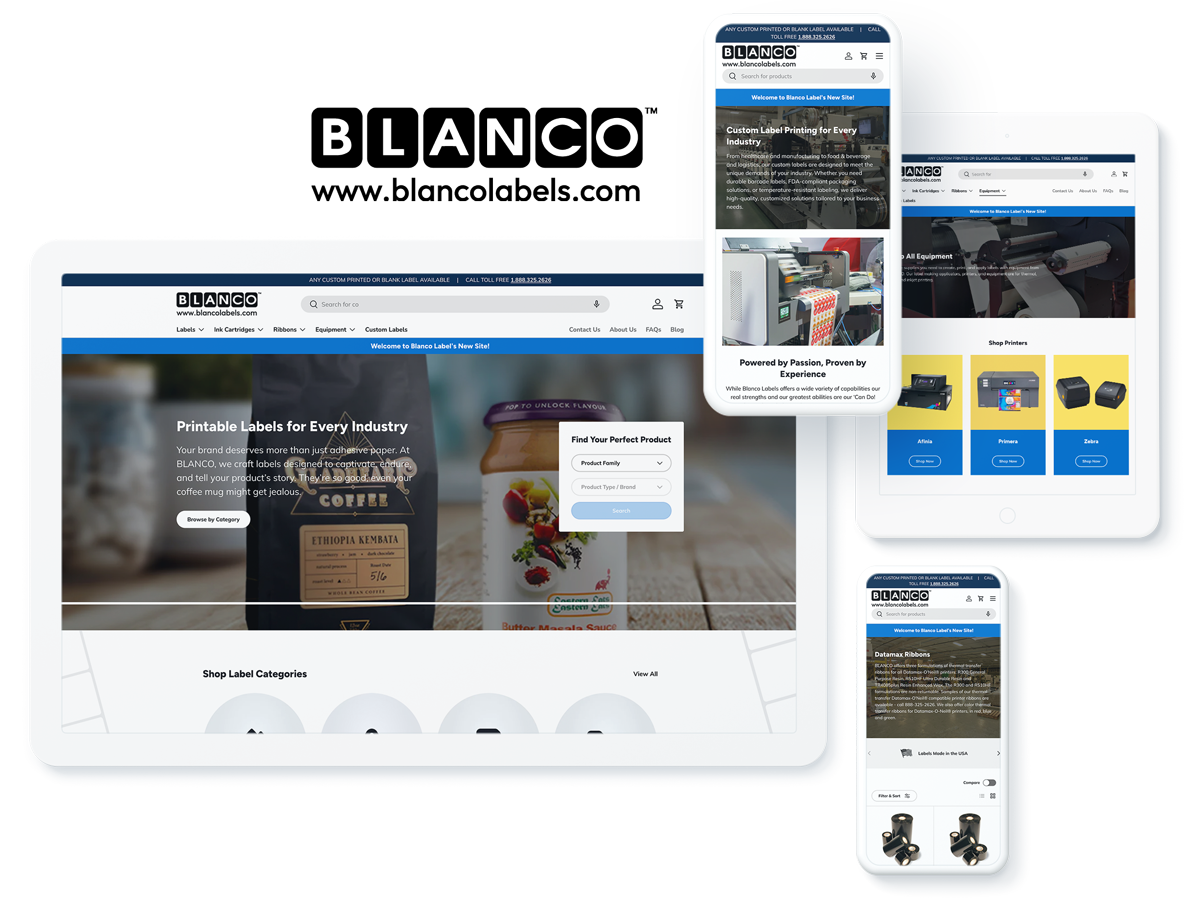 Ecommerce Website Redesign on Shopify for Manufacturer | Blanco Labels ...