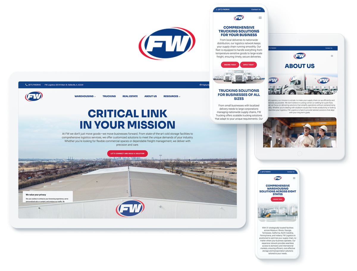 3PL & Logistics Website Redesign on WordPress | FW Logistics ...