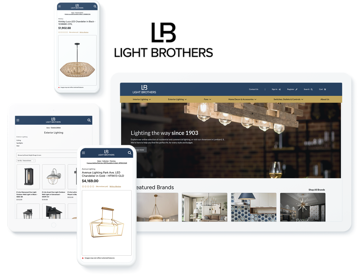 Website Design and Development for Lighting Solutions | Light Brothers ...