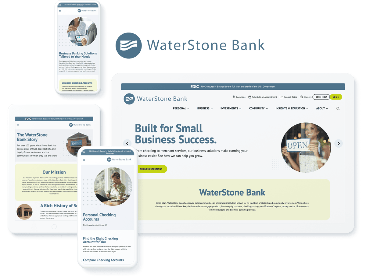 Website Redesign for Financial Services | WaterStone Bank | Americaneagle.com
